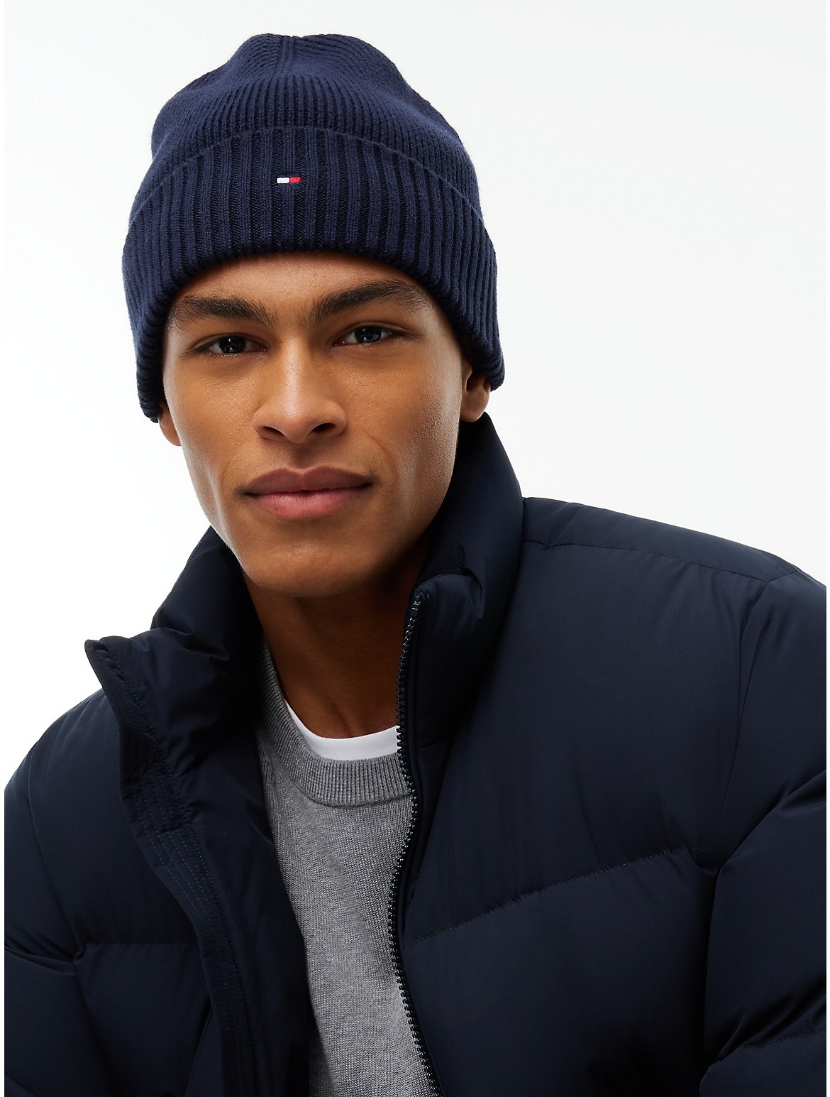 TOMMY HILFIGER Tommy Hilfiger Cotton-Cashmere Blend Ribbed Beanie